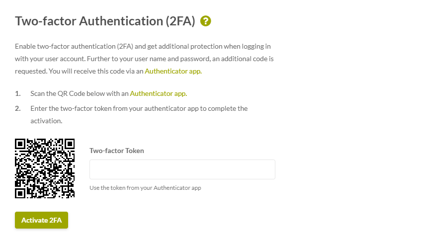How to use Two-factor Authentication (2FA)